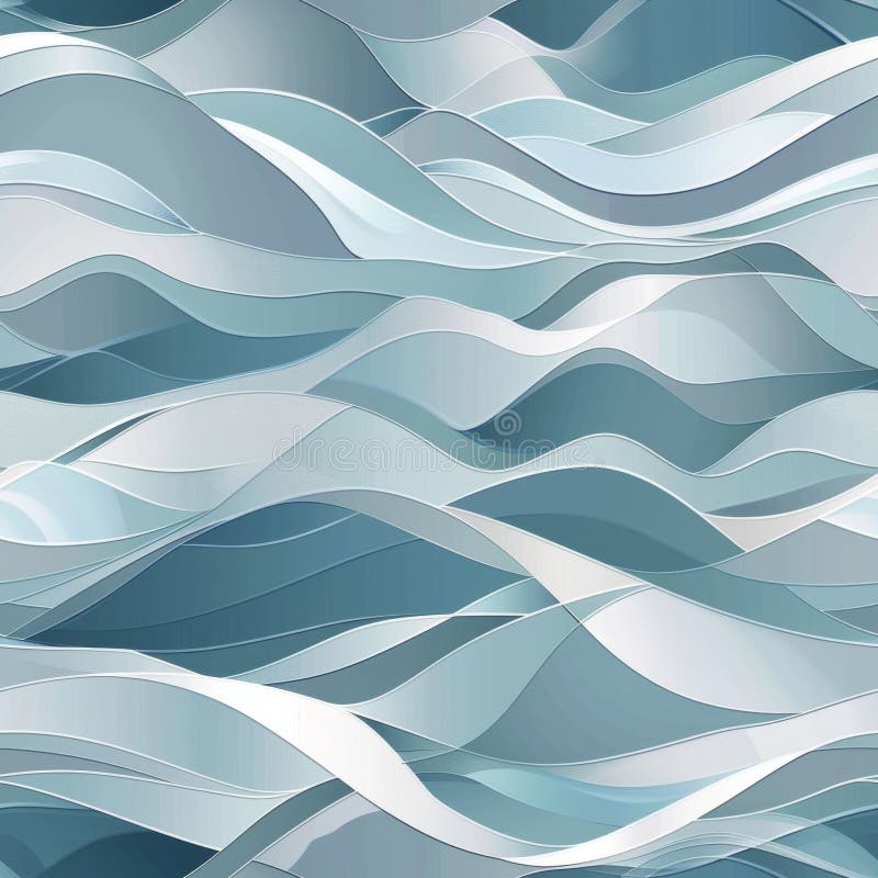 Abstract Blue Wavy Lines Background Design Stock Image - Image of ...