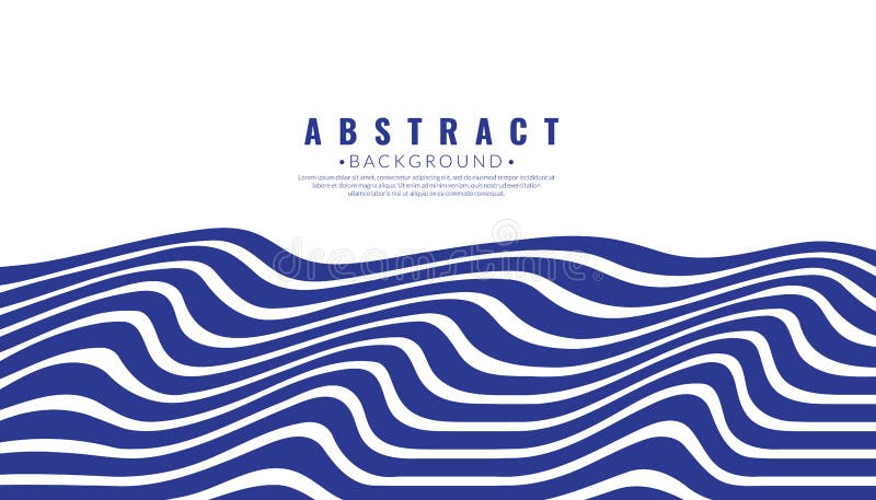 Abstract Blue Wavy Lines Background. Sea Concept Stock Illustration ...
