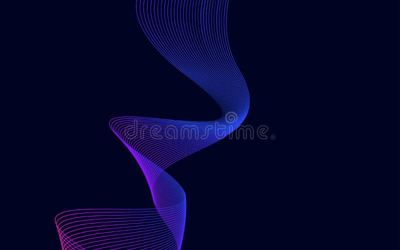 Abstract Blue Wavy Lines Background Stock Vector - Illustration of ...
