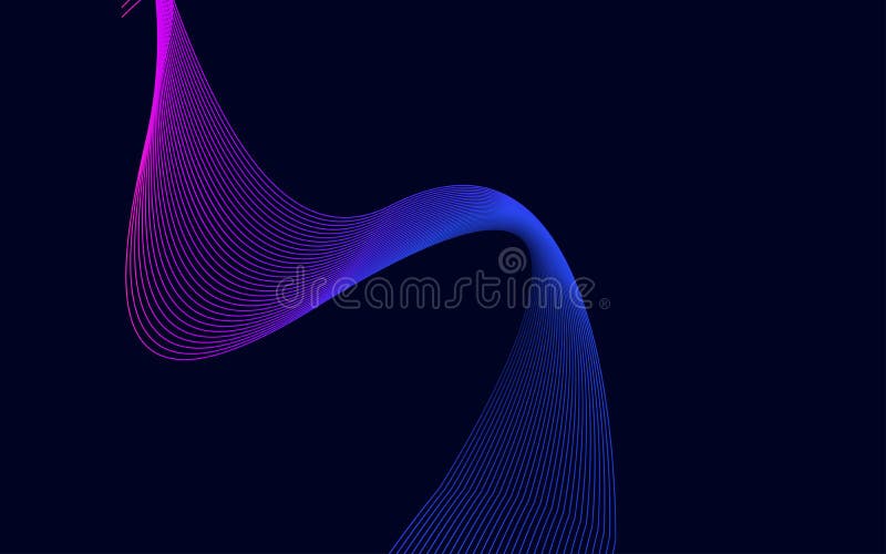 Abstract Blue Wavy Lines Background Stock Vector - Illustration of ...