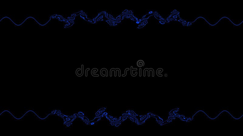 Abstract Blue Wavy Lines on Black Background Stock Video - Video of ...