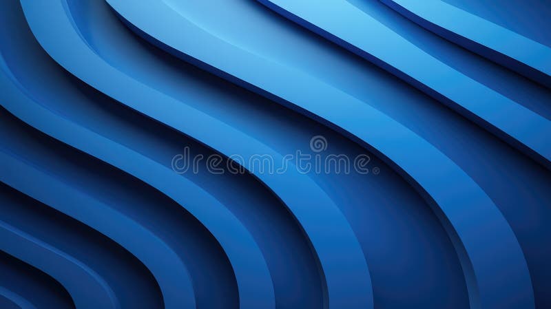 Abstract Blue Wavy Pattern Background with Smooth Curves and Gradients ...