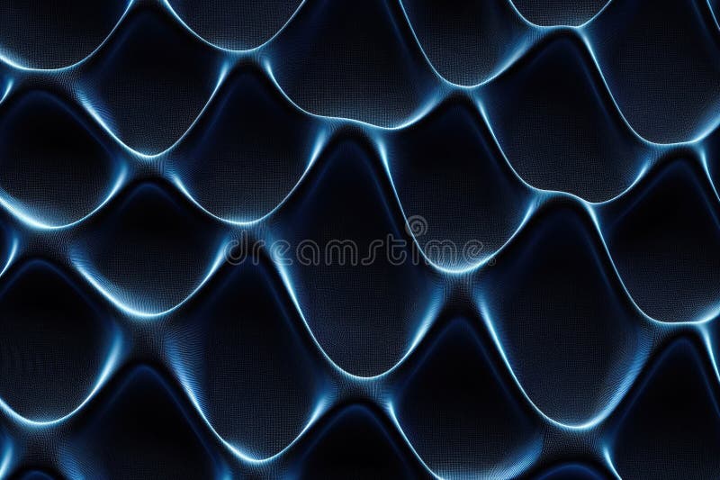 Abstract Blue Wavy Pattern with Illuminated 3d Textured Background ...