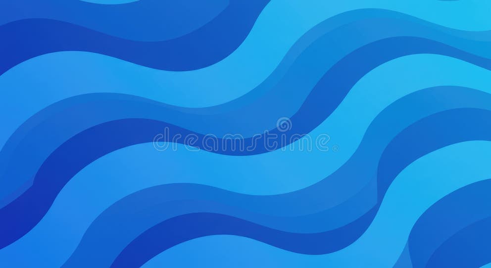 Abstract Blue Wavy Pattern with Smooth Gradient Curves and Vibrant ...