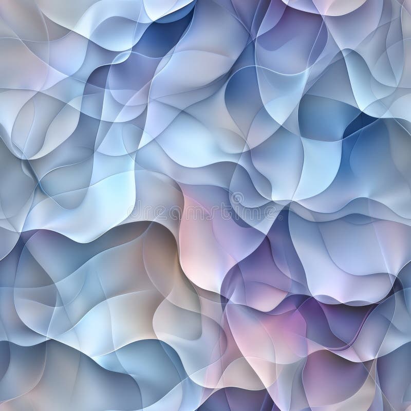 Abstract Blue Wavy Seamless Pattern with Muted Soft Blue Colors Stock ...