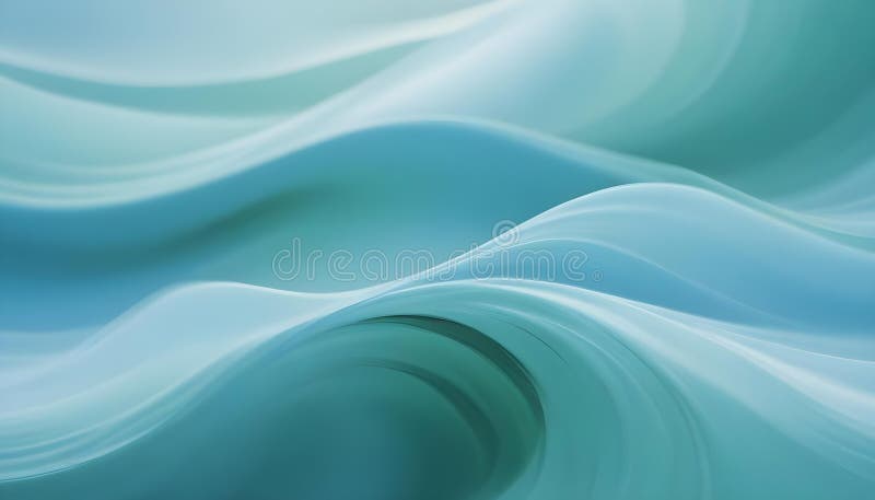 Abstract Blue Wavy Shapes on a Light Blue Stock Illustration ...