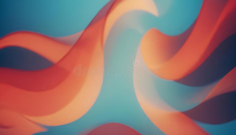 Abstract Blue Wavy Shapes on a Light Blue Stock Illustration ...