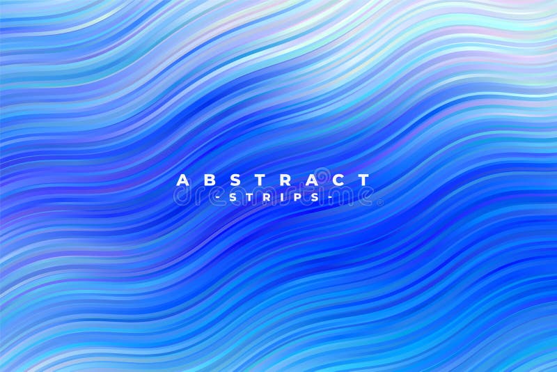 Abstract Blue Wavy Stripes Background Stock Vector - Illustration of ...