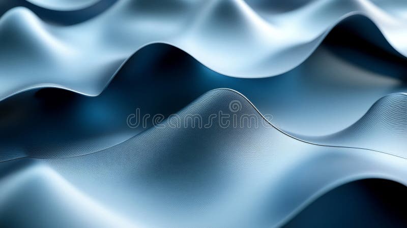Abstract Blue Wavy Surface Textured Design Stock Illustration ...
