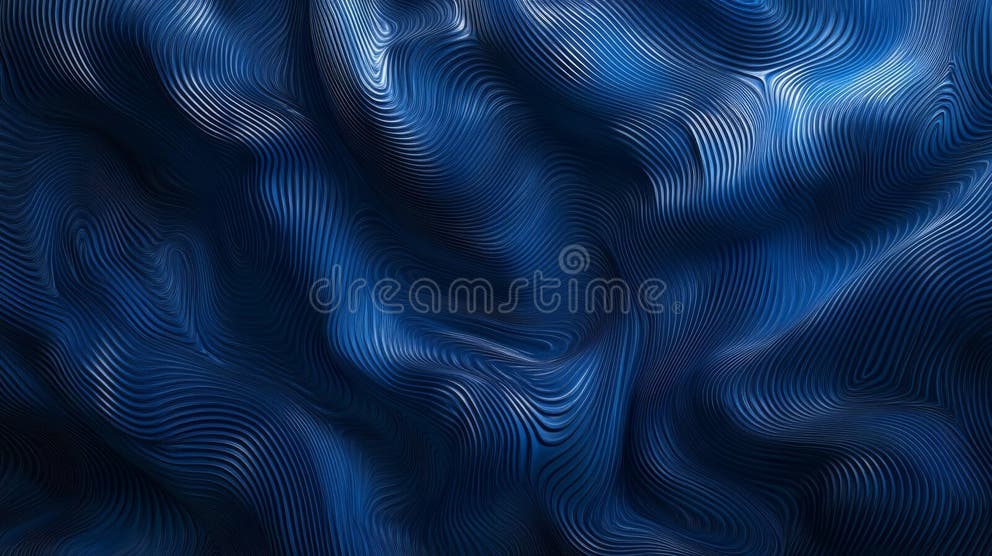 Abstract Blue Wavy Texture Background Stock Illustration - Illustration ...