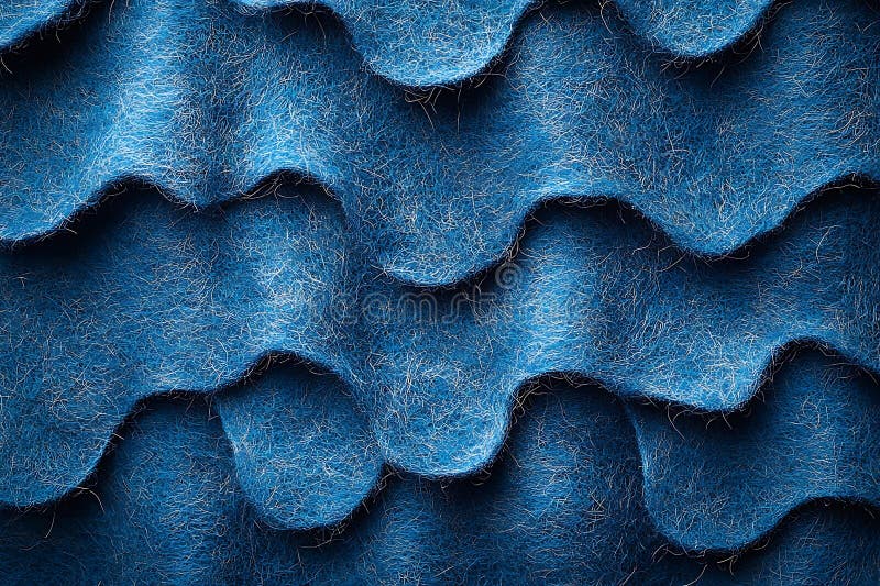 Abstract Blue Wavy Textured Background Showing Soft Fluffy Material ...
