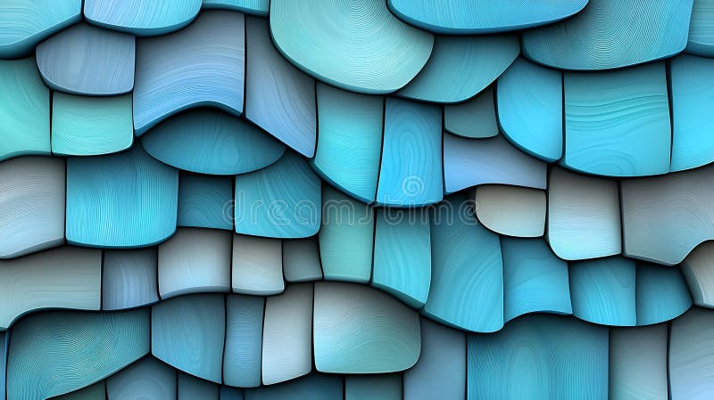 Abstract Blue Wavy Tile Background Texture - Generative AI Stock ...