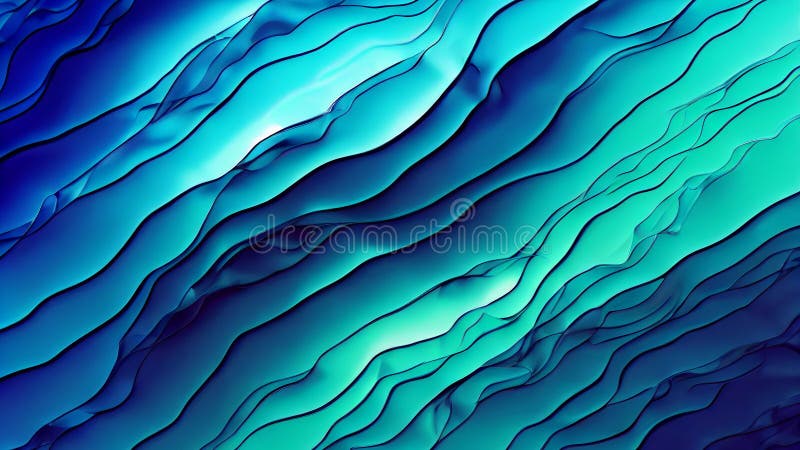 Abstract Blue Wavy Wallpaper. Waves Background with Curvy Details Stock ...