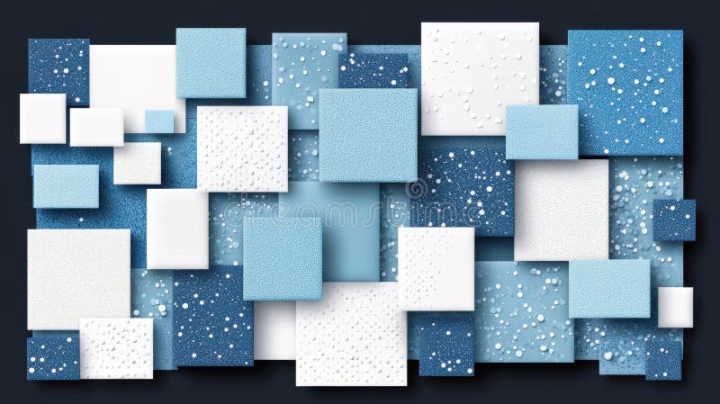 Abstract Blue and White Background Featuring Geometric Squares ...