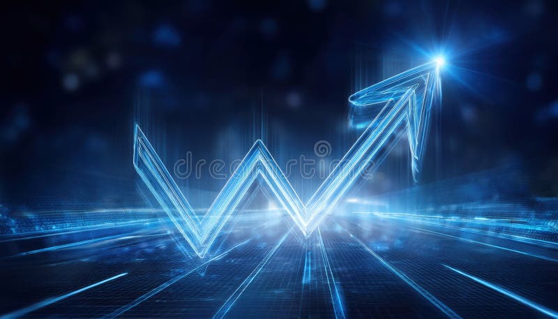 Abstract Blue and White Background Featuring a Stylish Digital Tick ...