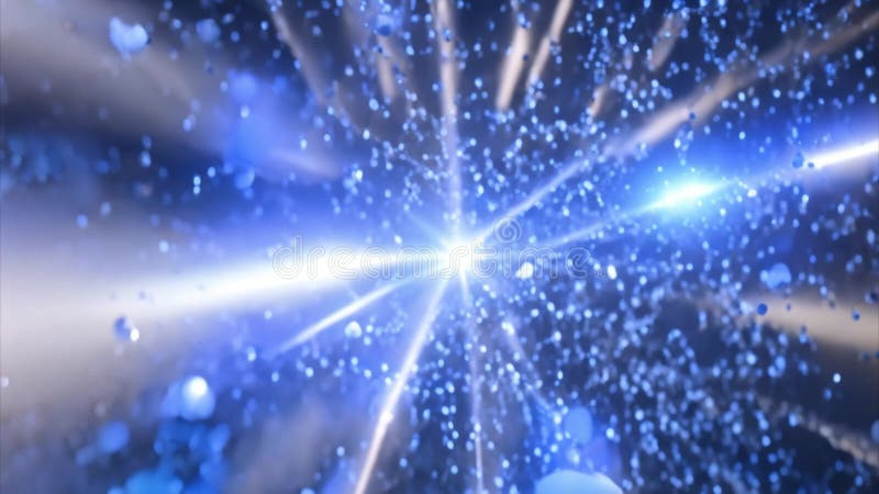 Abstract Blue and White Background with Light Rays and Particles Stock ...