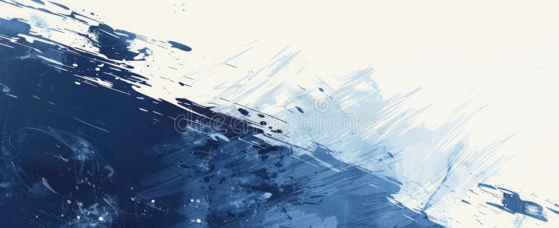 Abstract Blue and White Brush Strokes Background. Generative AI. Stock ...