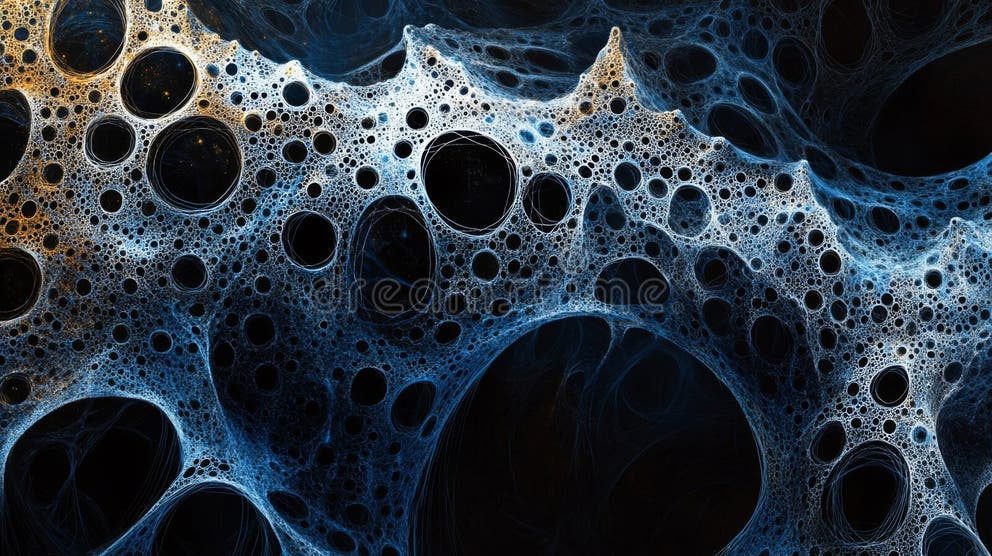 Abstract Blue and White Bubble Network Texture Stock Illustration ...