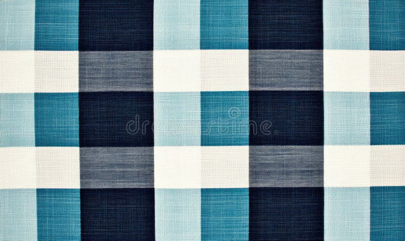 Abstract Blue and White Checkered Pattern Design on Fabric Texture ...