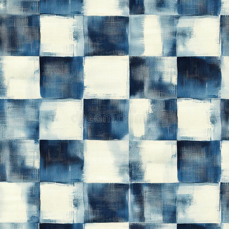 Abstract Blue and White Checkered Pattern Texture Design for Art Stock ...
