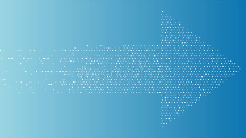 Abstract Blue White Dotted Arrow Geometric Tech Motion Background Stock ...