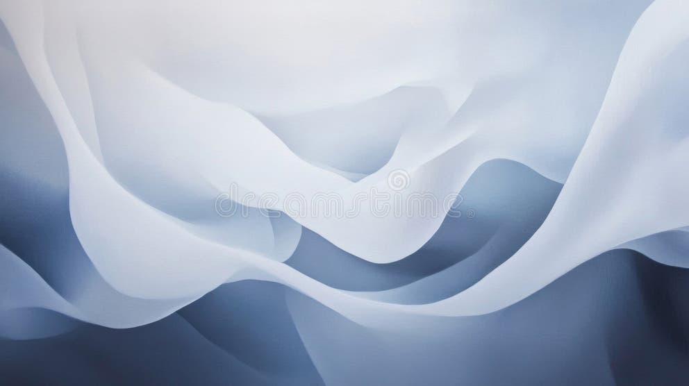 Abstract Blue and White Fabric Draped in a Soft and Flowing Pattern ...