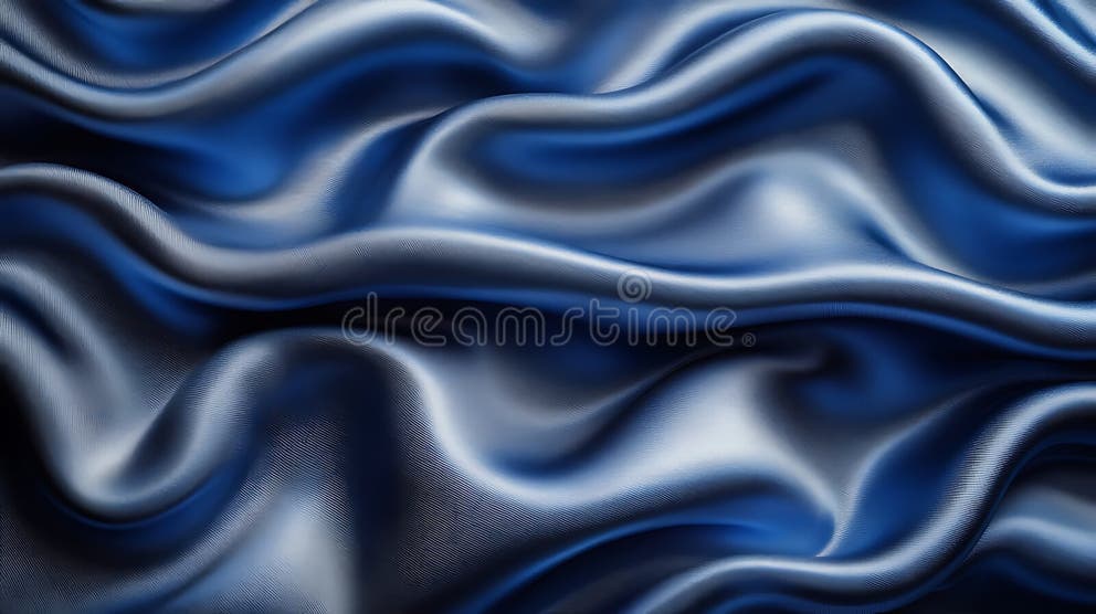 Abstract Blue and White Fabric with Rippling Wave Patterns Stock ...