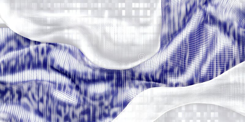 Abstract Blue White Fabric Texture Draped Cloth Swirling Design Digital ...