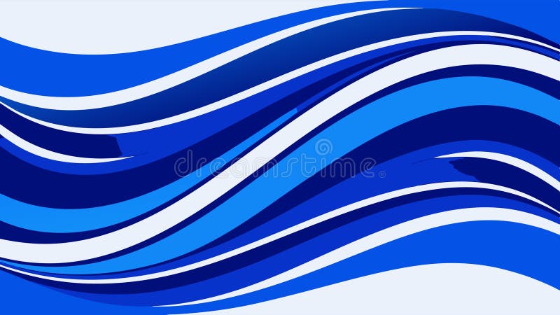 Abstract Blue and White Flow Wavy Lines Flowing Background. Dynamic ...