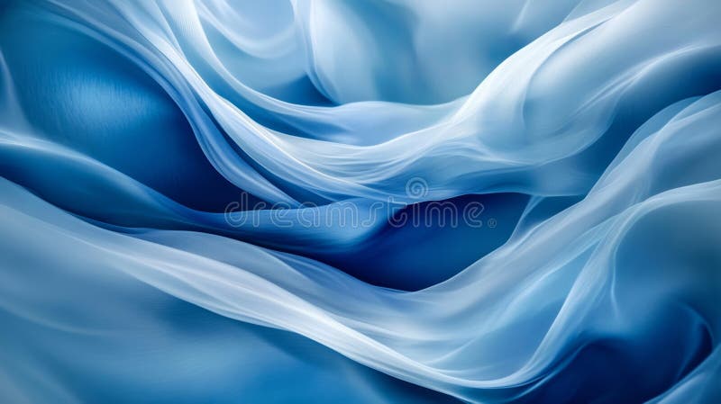 Abstract Blue and White Flowing Fabric Texture Stock Photo - Image of ...
