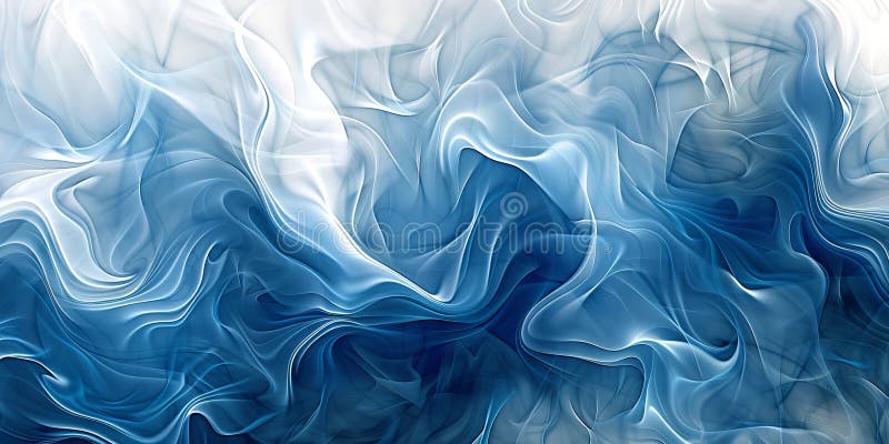 Abstract Blue and White Flowing Fabric Waves Concept of Softness ...