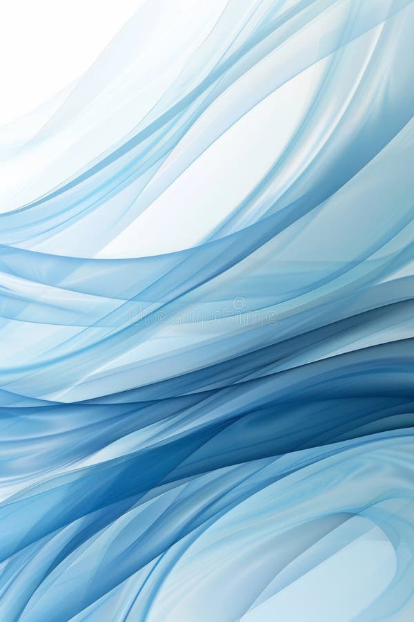 Abstract Blue and White Flowing Wave Pattern with Soft Gradient Stock ...