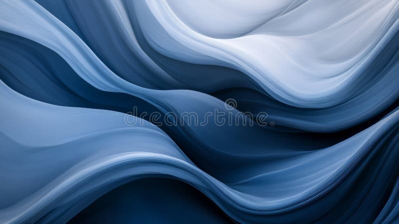 Abstract Blue and White Flowing Wave Patterns Stock Image - Image of ...