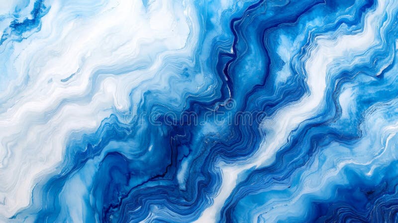 Abstract Blue and White Fluid Swirl Background Stock Illustration ...