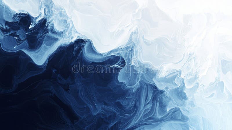 Abstract Blue and White Fluid Swirl Background Stock Illustration ...