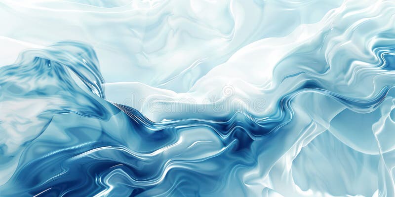 Abstract Blue and White Fluid Waves Depicting Movement and Flow ...