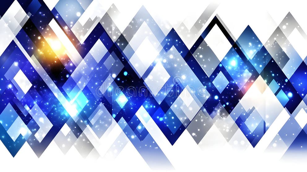 Abstract Blue and White Geometric Background Illustration Stock ...