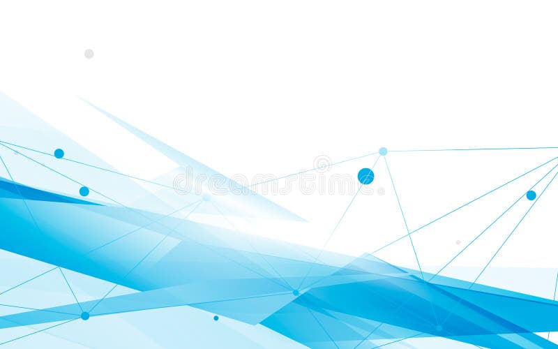 Abstract Blue and White Geometric Overlap with Lines Connection ...