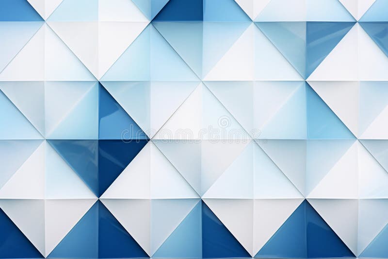 Abstract Blue and White Geometric Shapes Background. AI Generated Stock ...