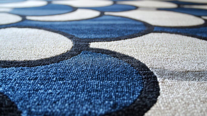 Abstract Blue White and Gray Carpet Design Stock Illustration ...