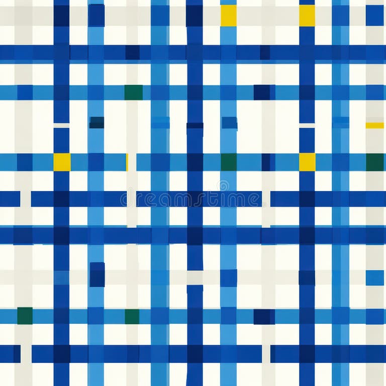 Abstract Blue and White Grid Pattern with Colorful Accents Stock ...