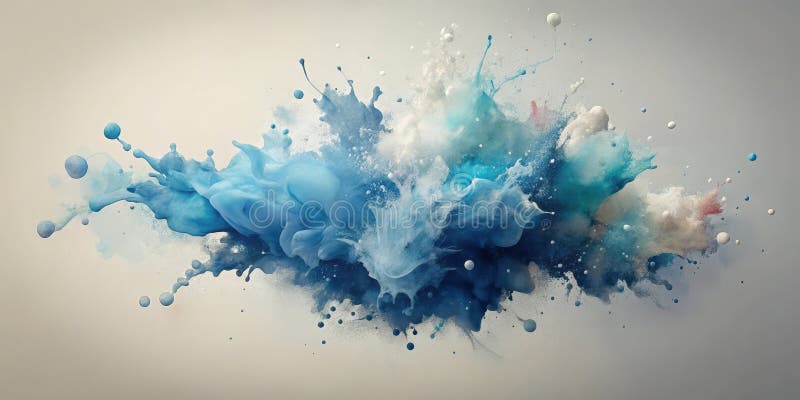 Abstract Blue and White Ink Explosion a Dynamic Visual Representation ...
