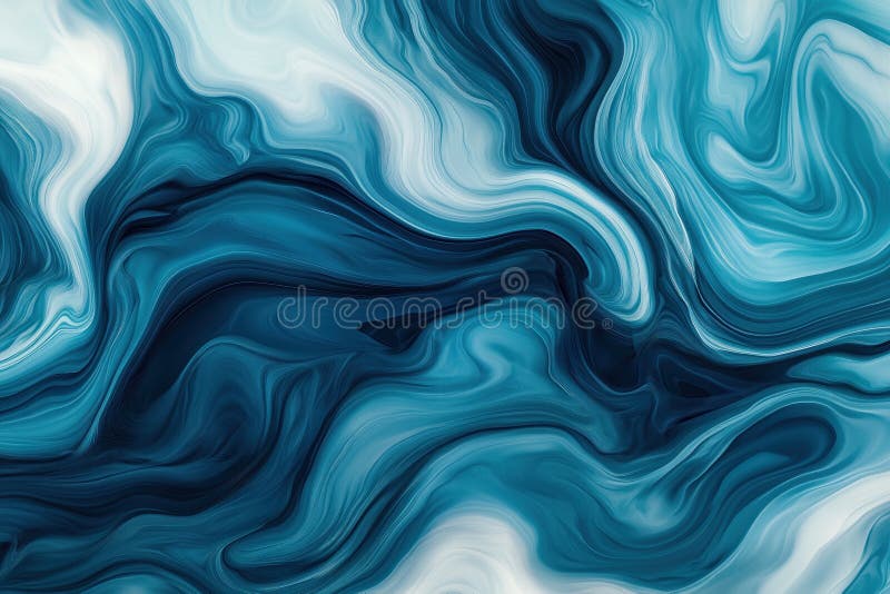Abstract Blue and White Marble Effect Creating Wavy Pattern Stock Photo ...