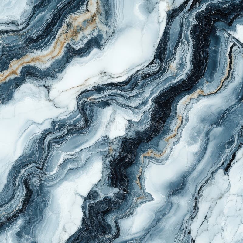 Abstract Blue and White Marble Texture with Gold Veins Stock ...