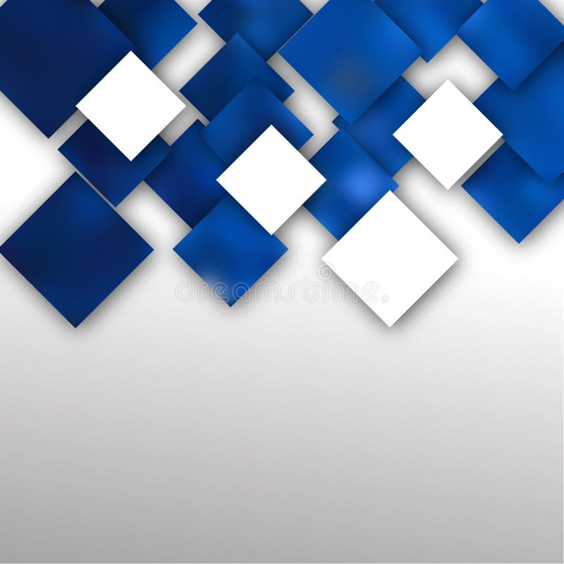 Abstract Blue and White Modern Square Background Stock Vector ...