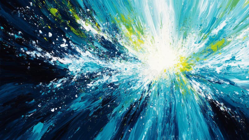 Abstract Blue and White Paint Burst Explosion Stock Illustration ...