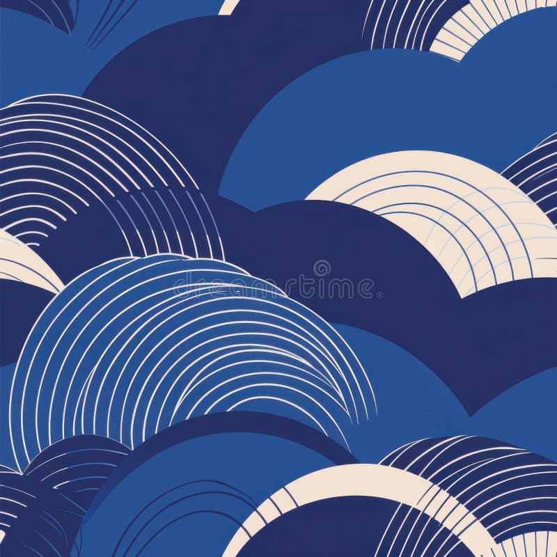 Abstract Blue and White Pattern Design Stock Illustration ...