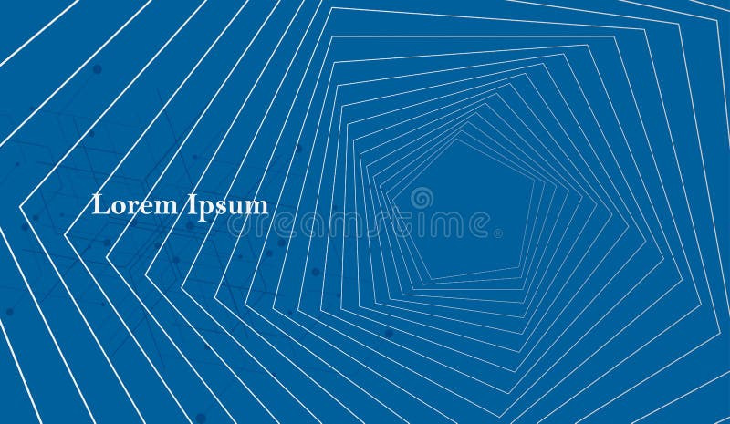 Abstract Blue White Pentagon, Network Concept, Geometric Pattern ...