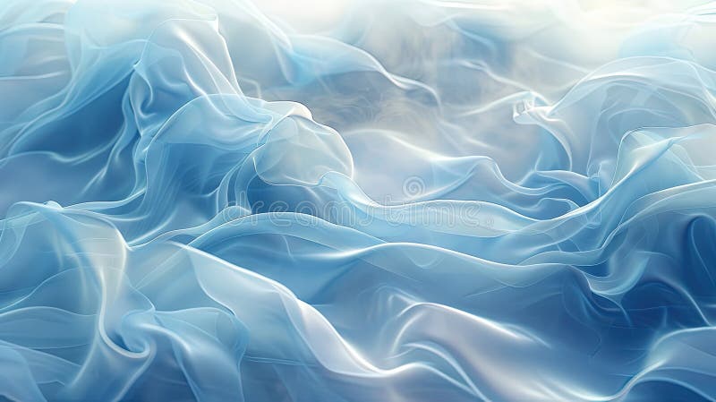 Abstract Blue and White Silk Fabric Texture. Showing Its Soft, Flowing ...
