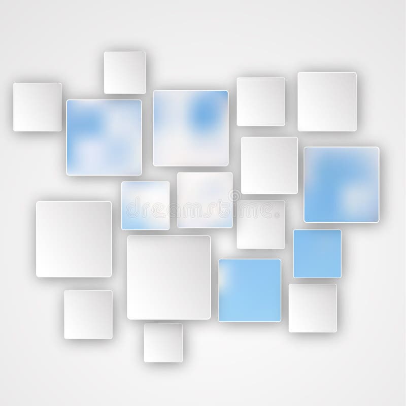Abstract Blue and White Square Modern Background Stock Vector ...